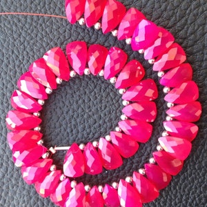 Brand New Full 7 Inch Strand RUBY RED Chalcedony Faceted - Etsy