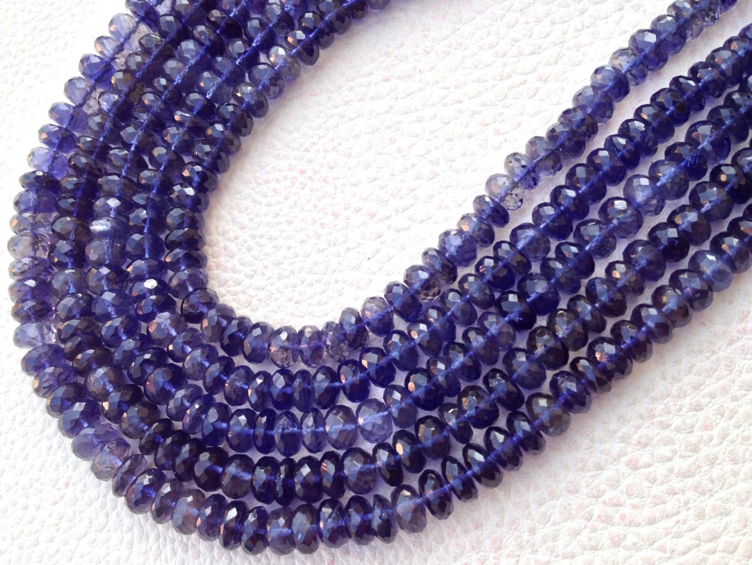 Brand New, Full 8 Inch Strand, WATER SAPPHIRE IOLITE Micro Faceted ...