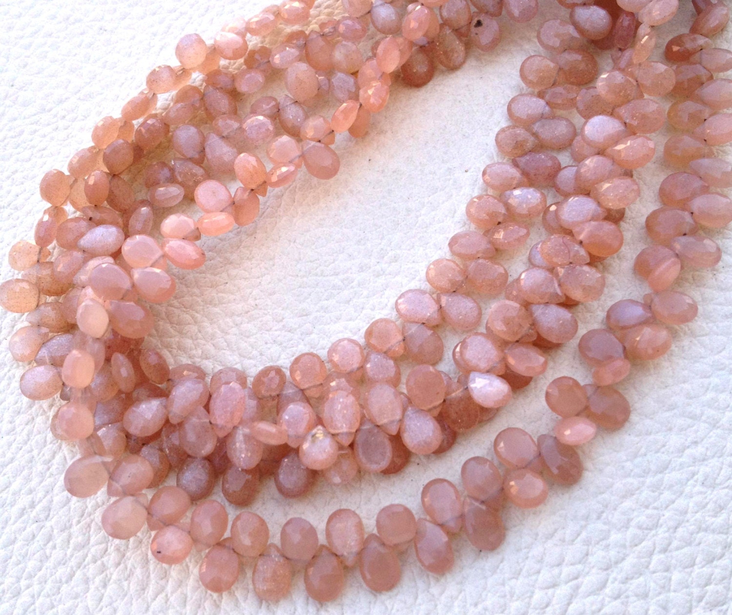 BRAND New Full 8 Inch Long Strand LIGHT Peach Moonstone - Etsy