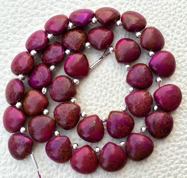 4 Matched Pair NATURAL PURPLE ALUNITE Smooth Heart Shape | Etsy