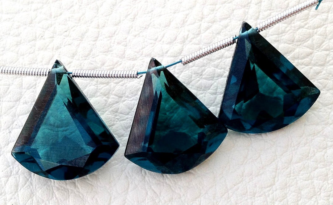 New Arrival 3 Pieces Set AAA LONDON BLUE Quartz Faceted Fancy Shaped ...