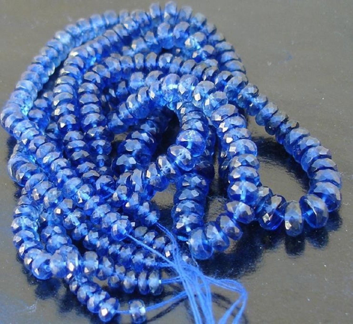 SUPERB AAA Quality Natural Blue Kyanite Faceted Rondelles - Etsy