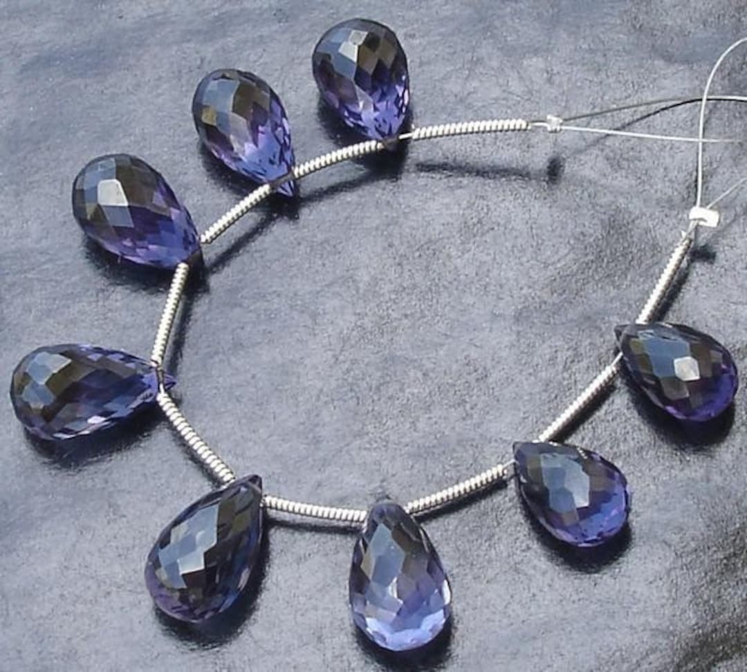 Amazing COLOR Change ALEXANDRITE Quartz Micro Faceted Drops Shape ...