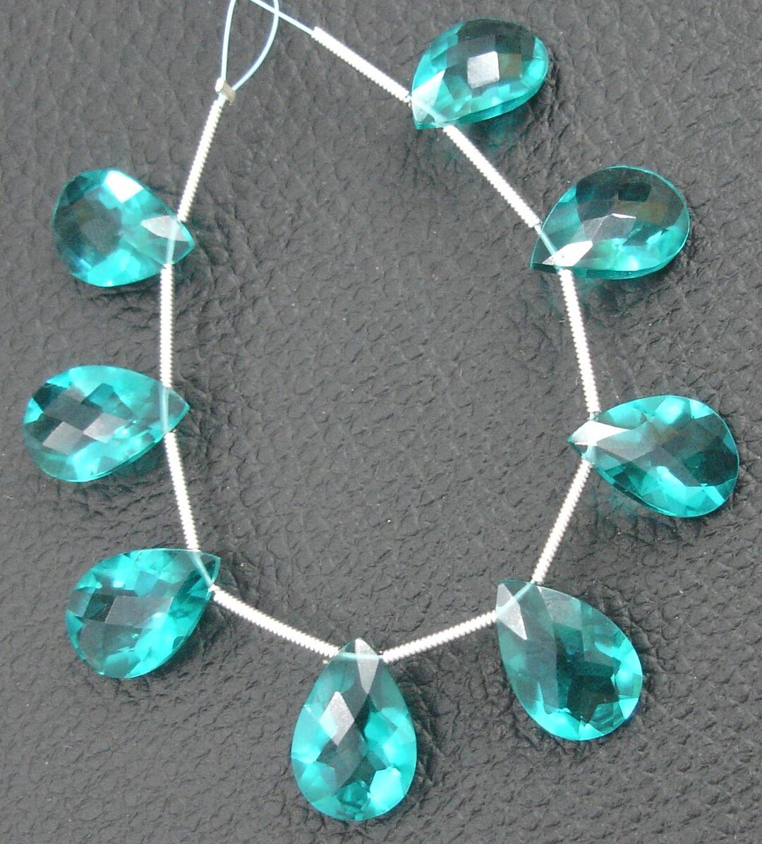 8 Inch Strand, PARAIBA Blue Quartz Cut Pear Briolettes,superb-finest ...