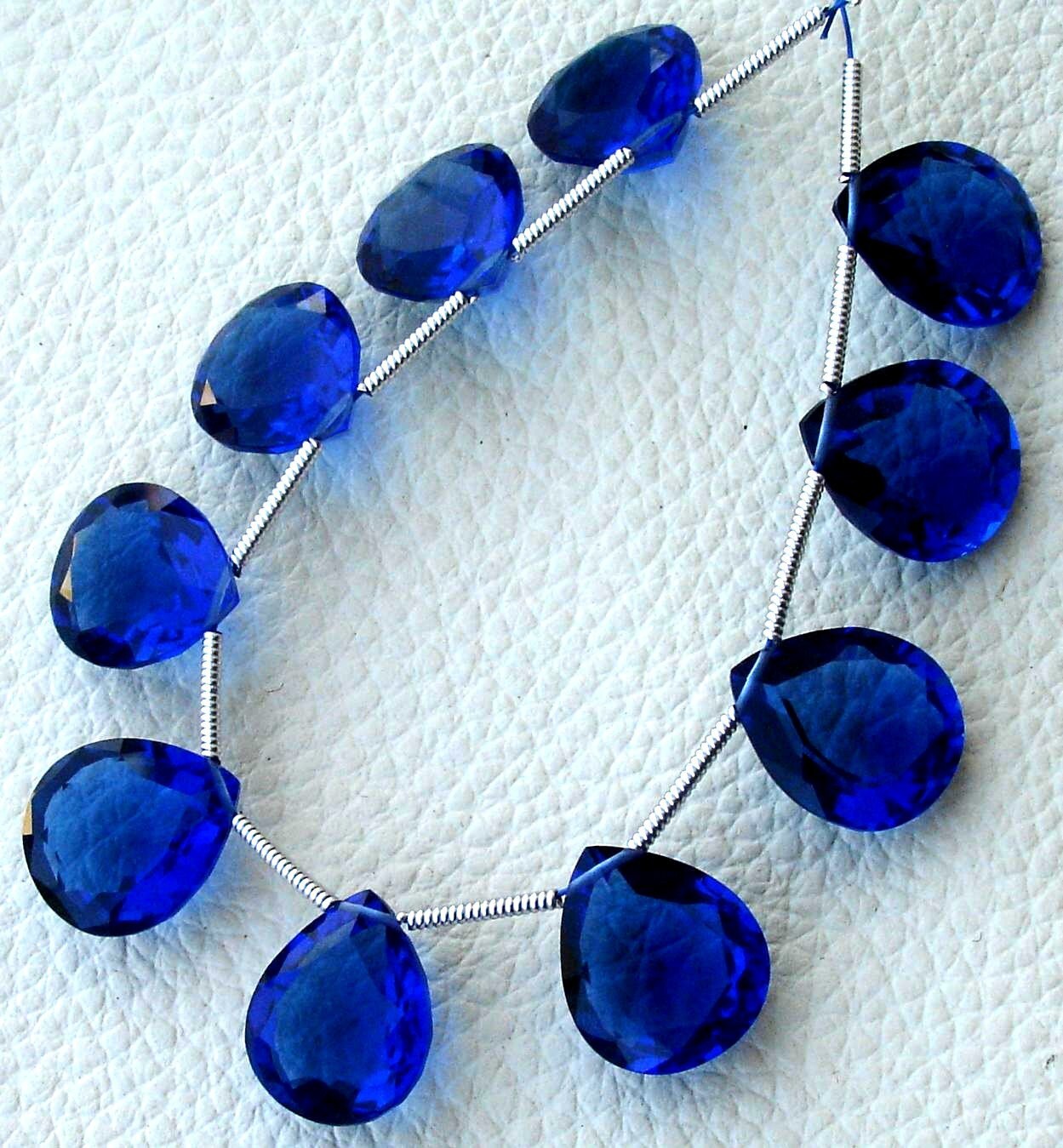 5 Matched pairs KASHMIR SAPPHIRE Quartz New Cut Faceted | Etsy