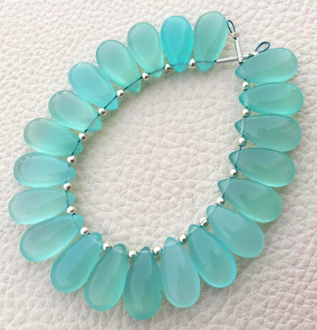 Brand New, 5 Matched Pairs, 15x7mm Long Aprx., PERU AQUA BLUE ...