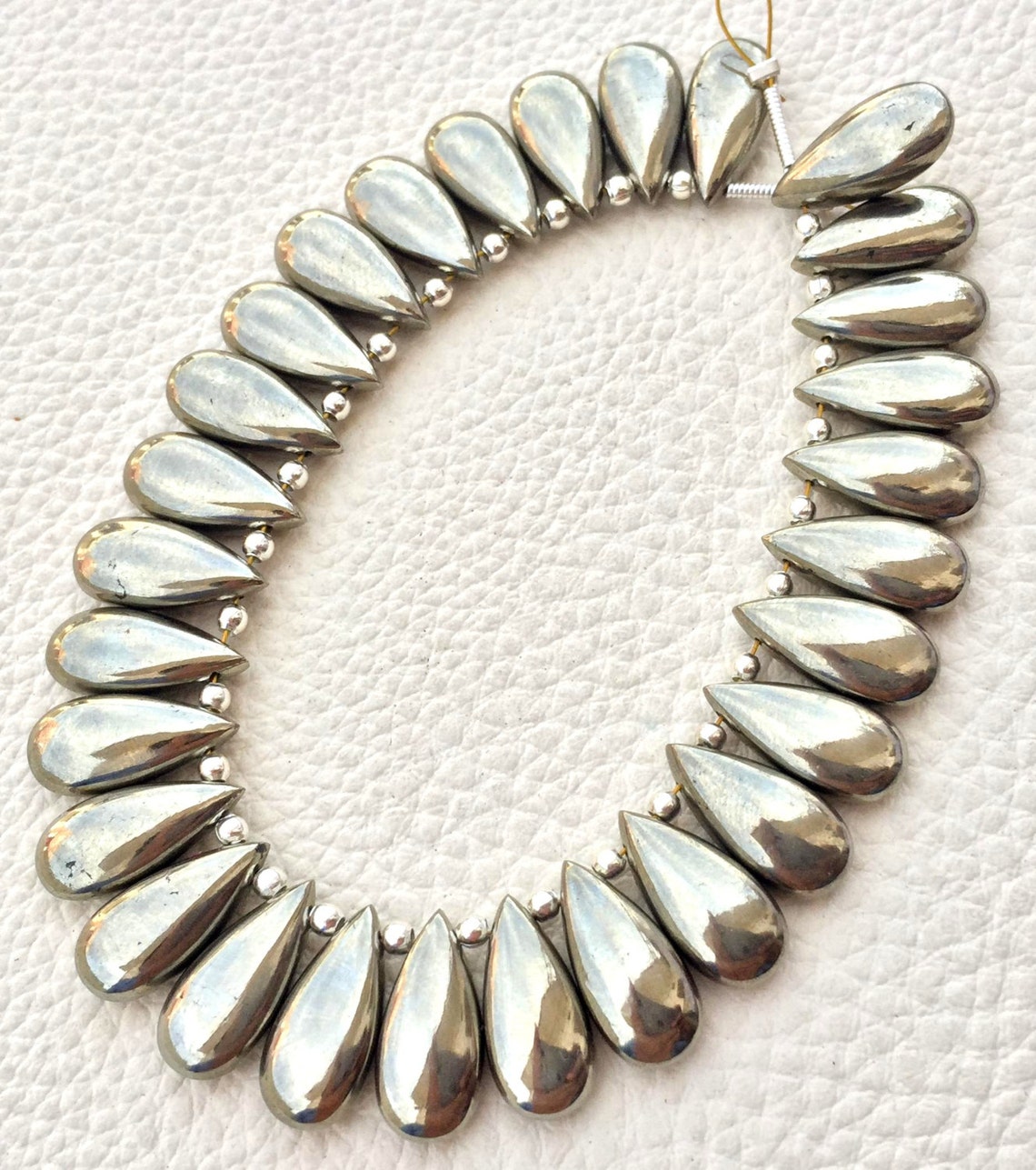 4 Matched Pair Natural PYRITE Smooth PEAR Shape Briolettes | Etsy