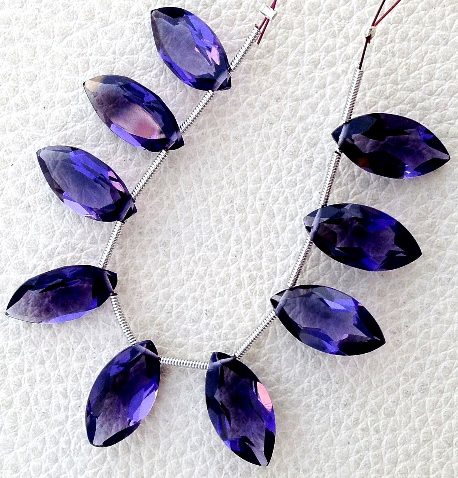 5 Matched Pairs, SUPER Purple Quartz Faceted CUT Marquise Shape ...