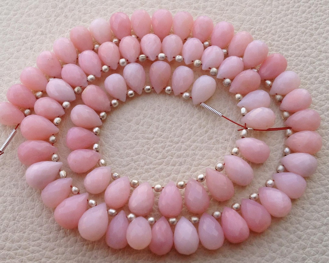 BRAND New, Gorgeous Rare PERUVIAN PINK Opal Faceted Drops Shape ...
