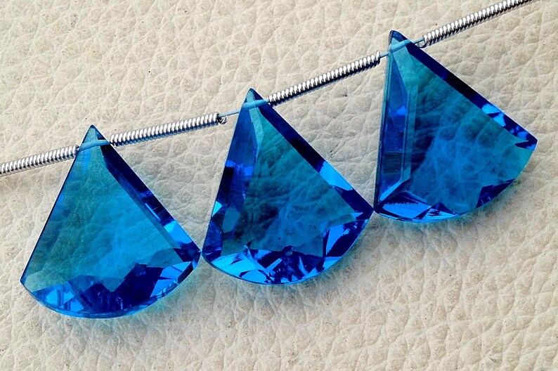 New Arrival 3 Pieces Set AAA SWISS BLUE Quartz Faceted Fancy - Etsy