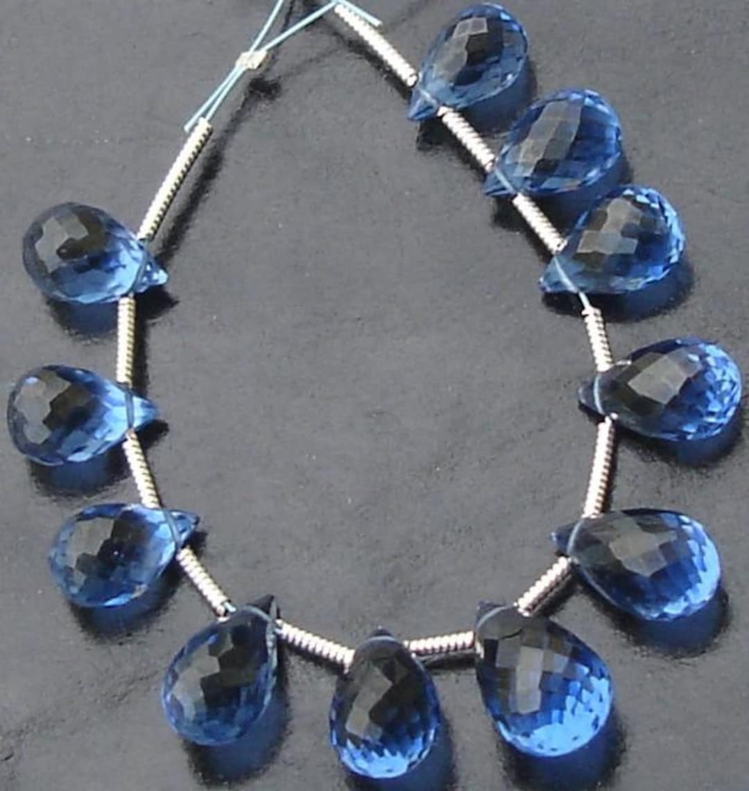 ROYAL BLUE QUARTZ, Micro Faceted Drops Shape Briolettes,superb-finest ...