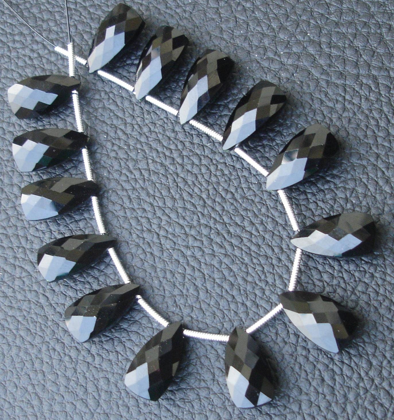 7 Matched Pairs BLACK Spinalfaceted Elongated PYRAMID Shape - Etsy