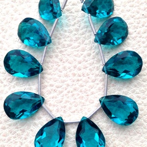 Brand New,4 Matched Pairs, Superb PARAIBA BLUE Quartz, New Cut Faceted ...