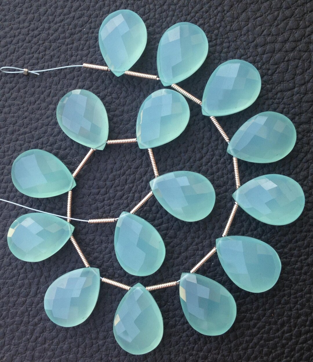 Brand New, 4 Matched Pairs, 18x13mm Long Aprx., PERU AQUA BLUE ...