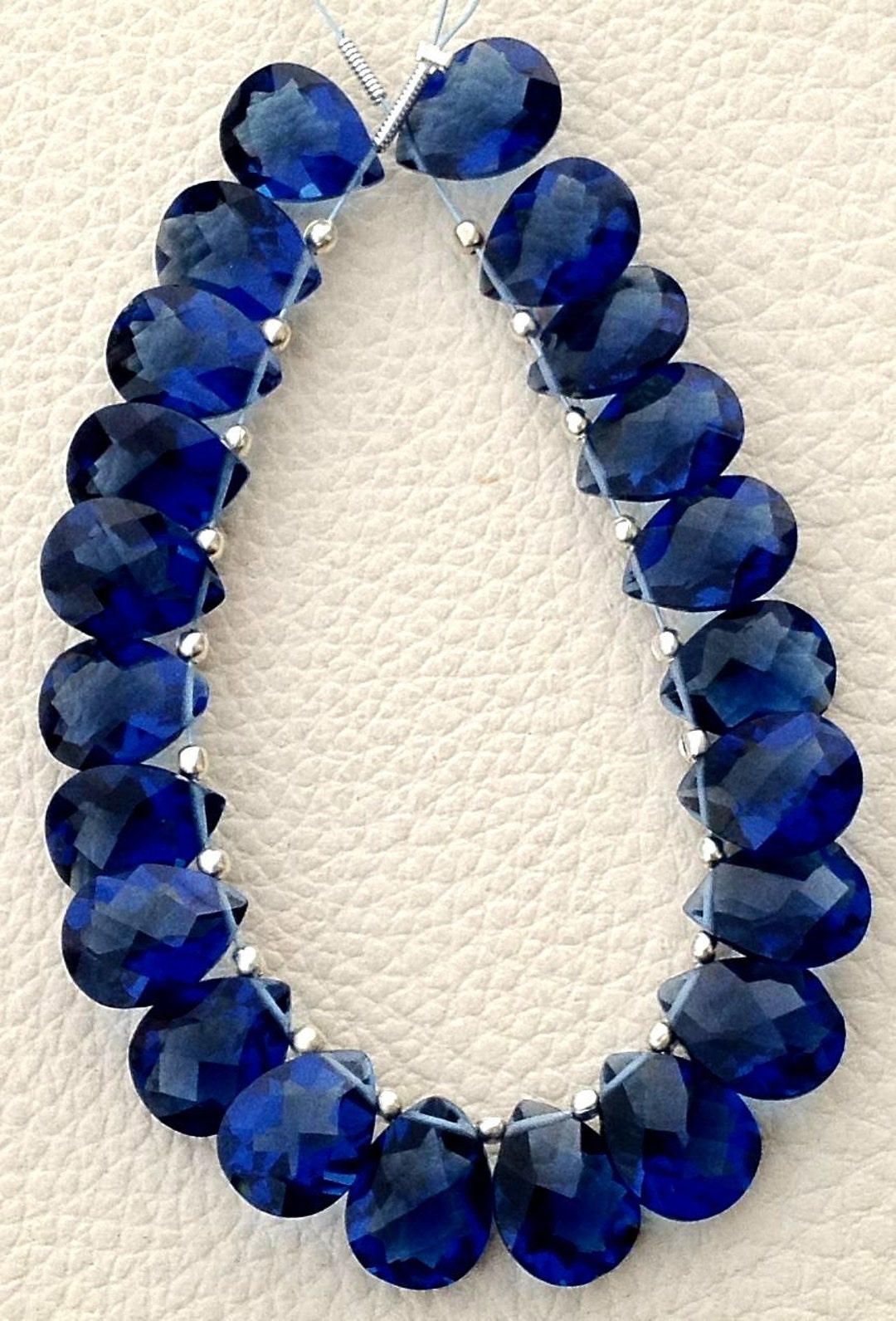 3 Inch Strand KASHMIR BLUE Quartz Faceted Cut Pear Shape - Etsy