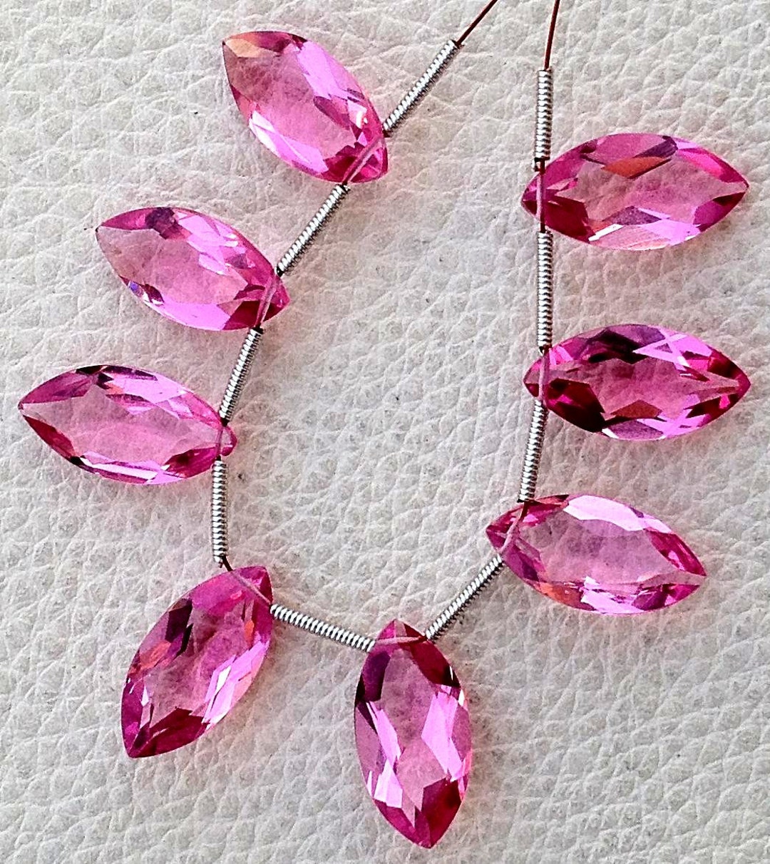 5 Matched Pairs, SUPER New Pink Quartz Faceted CUT Marquise Shape ...