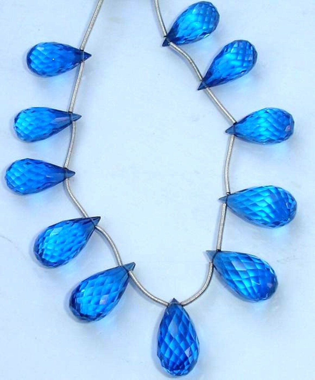 AAA Swiss Blue Quartz Micro Faceted Drops 5 Matched Pairs - Etsy