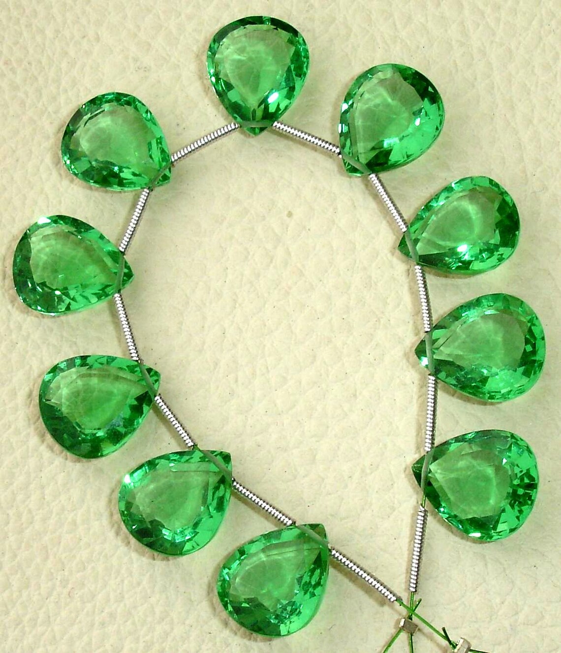 5 Matched Pairs Superb New GREEN Quartz New Cut Faceted - Etsy