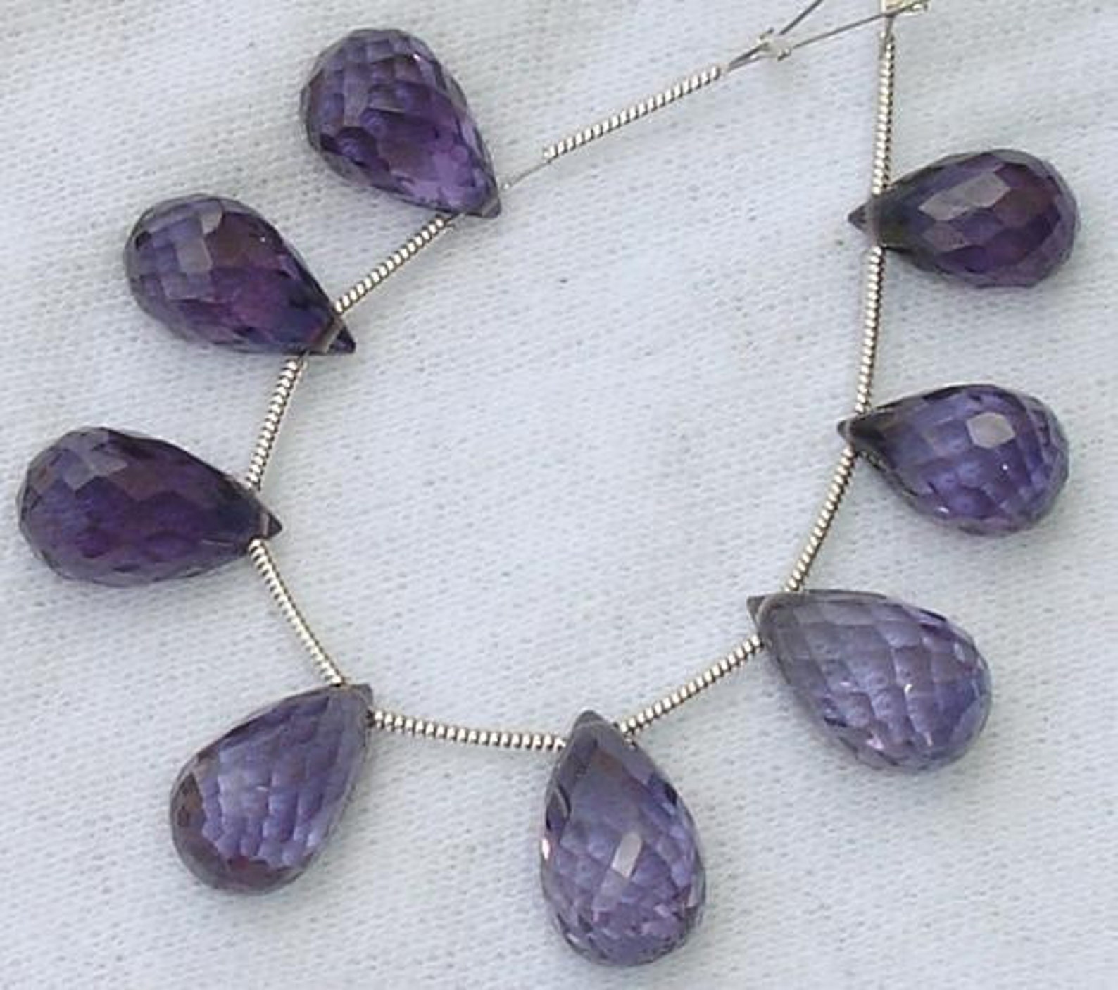 Amazing COLOR Change ALEXANDRITE Quartz Micro Faceted Drops Shape ...