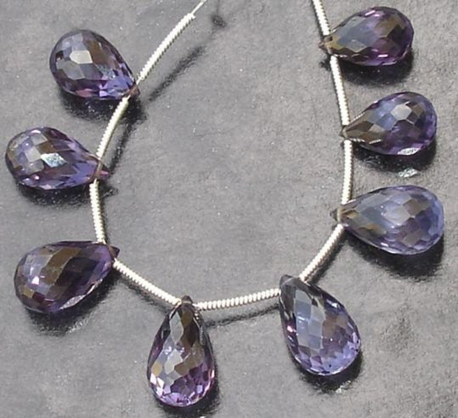 Amazing COLOR Change ALEXANDRITE Quartz Micro Faceted Drops | Etsy