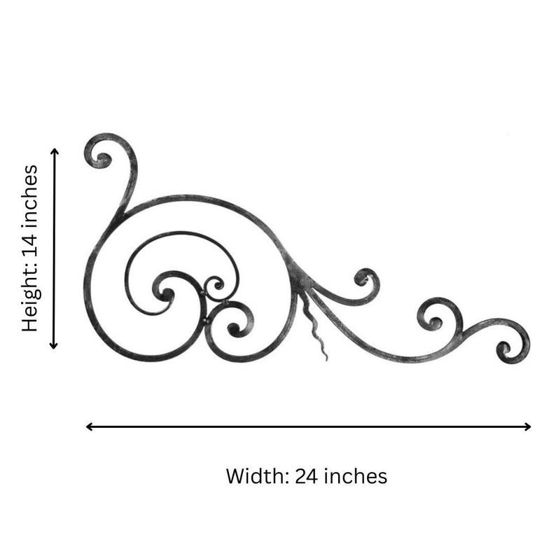 Hand Forged Wrought Iron Scroll Wall Art: Vintage Farmhouse Decor - Etsy