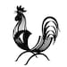 Hand-forged Wrought Iron Rooster Firewood Holder: Rustic Farmhouse ...