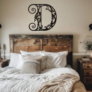 Handmade Wrought Iron Letter D: Vintage Scrollwork Wall Decor - Etsy