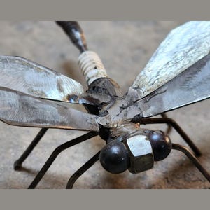 Handmade Recycled Metal Dragonfly Sculpture: Steampunk Garden Art - Etsy