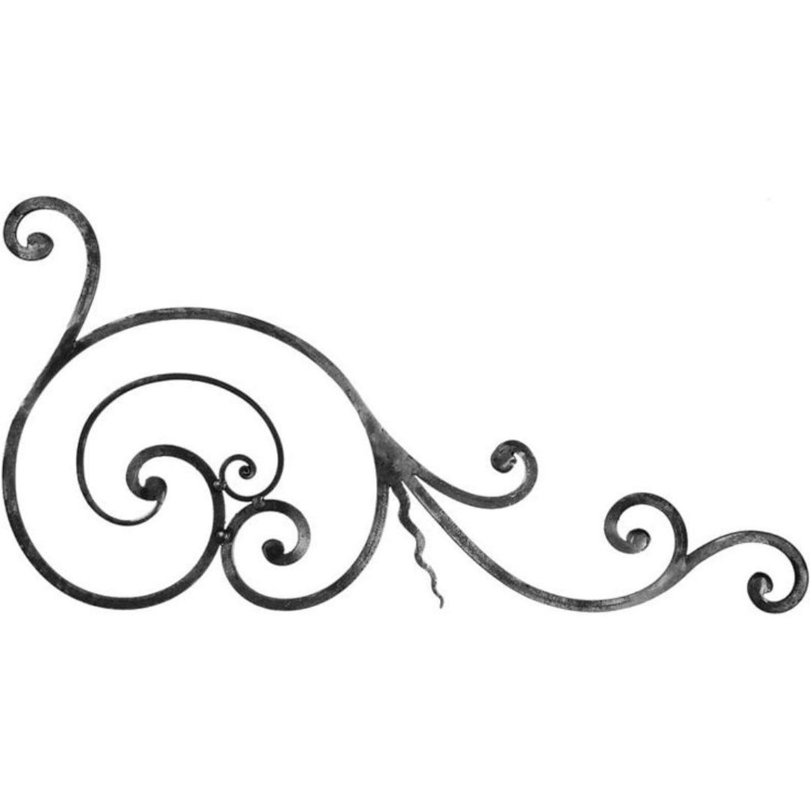 Hand Forged Wrought Iron Scroll Wall Art | Decorative Scrollwork Accent ...