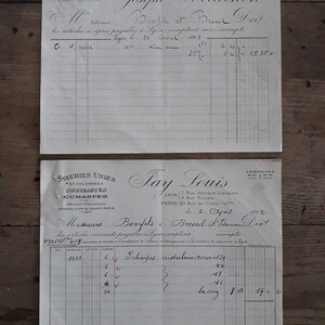 Bundle of 31 Antique French Invoices, 1910s, French Vintage Handwritten ...