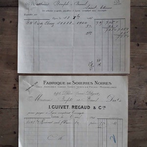 Bundle of 31 Antique French Invoices, 1910s, French Vintage Handwritten ...