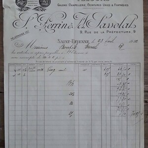 Bundle of 31 Antique French Invoices, 1910s, French Vintage Handwritten ...