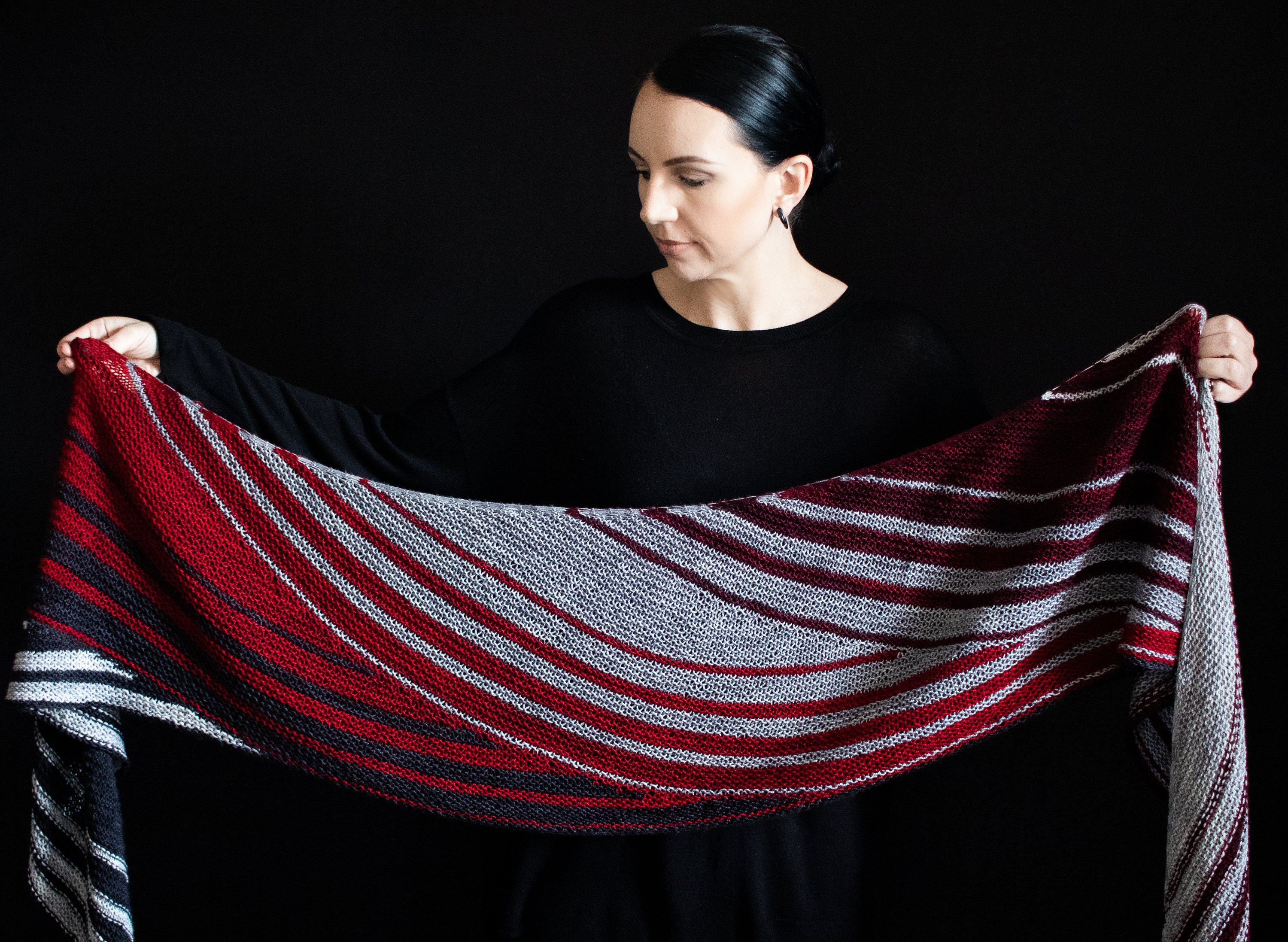 SCARLET STRIPES E-book Collection of Shawl Knitting Patterns - Etsy