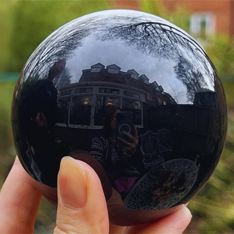 Obsidian Sphere - Etsy