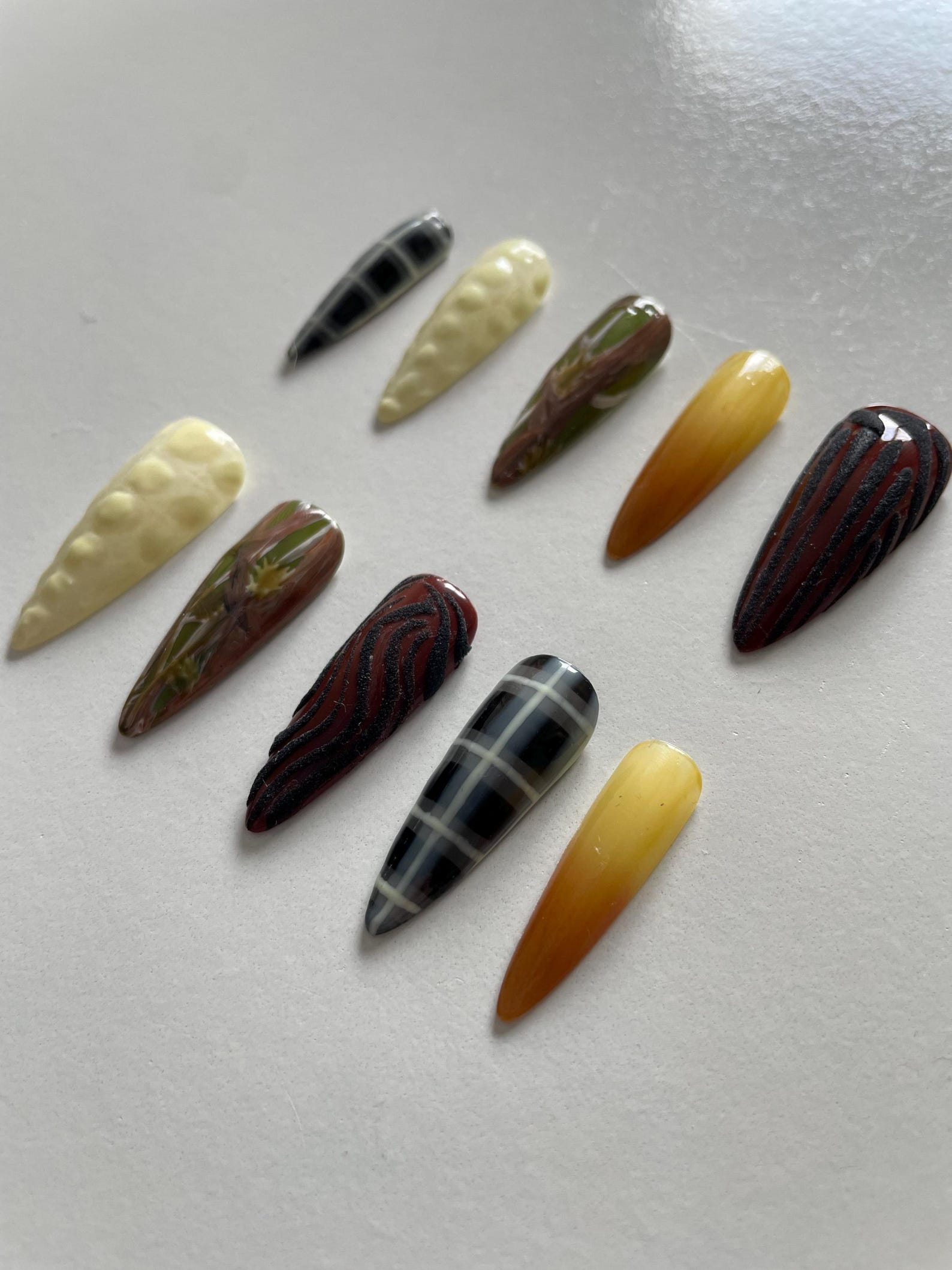 Swamp Princess Custom Doechii Inspired Press on Nails | Abstract Hand ...
