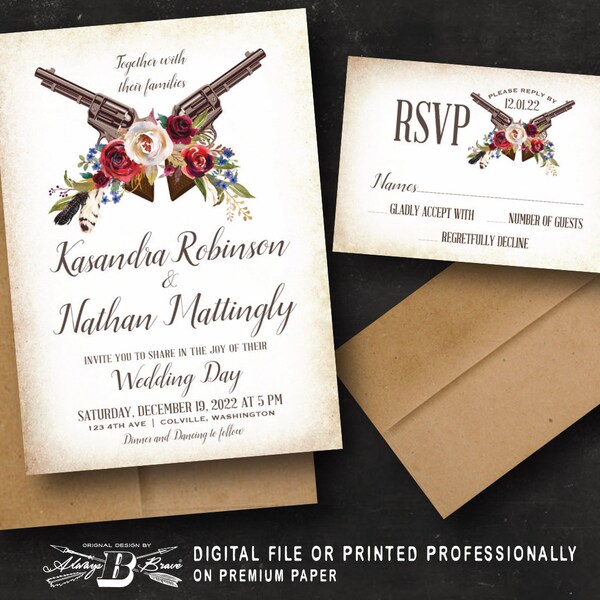 Downloadable Wedding Invitation - Etsy