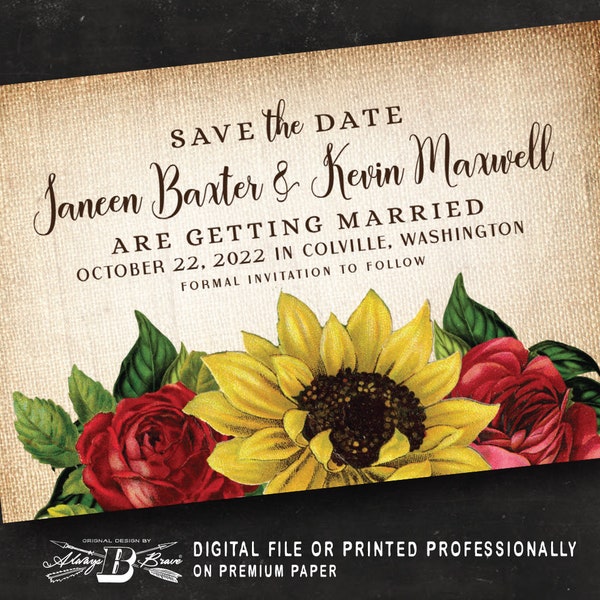 Save the Date Postcard - Etsy