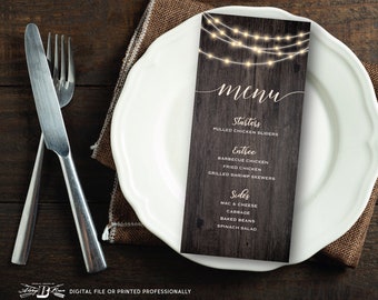 Western Dinner Menu - Etsy