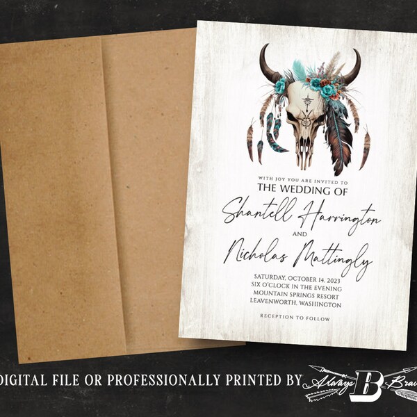 Native American Wedding Invitations - Etsy