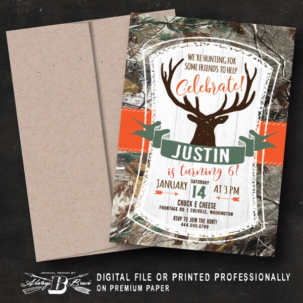 Deer Invitation - Etsy