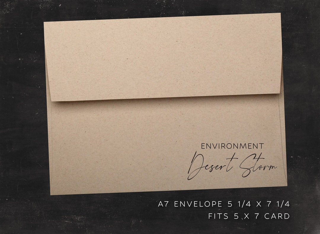 25 Light Kraft Envelopes Environment DESERT STORM A7 Envelope 5 1/4 X 7 ...
