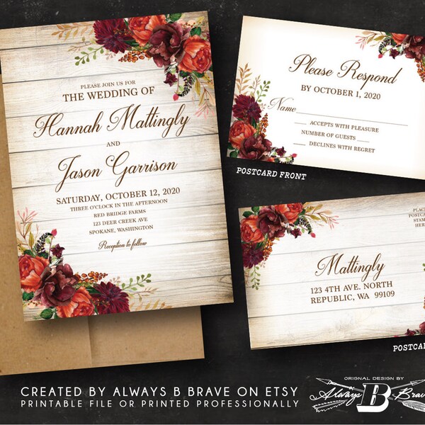 Fall Country Wedding - Etsy