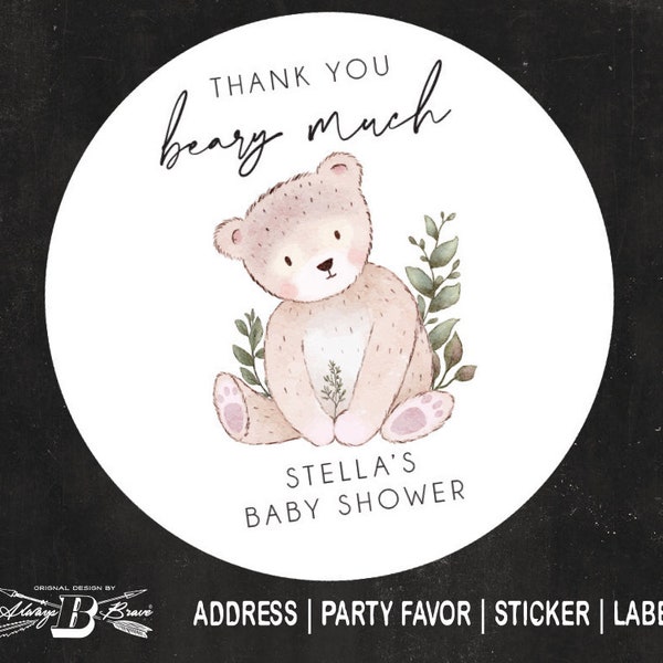 Thank You Beary Much Labels - Etsy