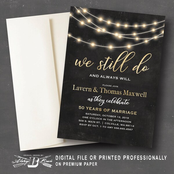 Anniversary Invitations - Etsy