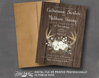 Deer Wedding Invitation | Etsy