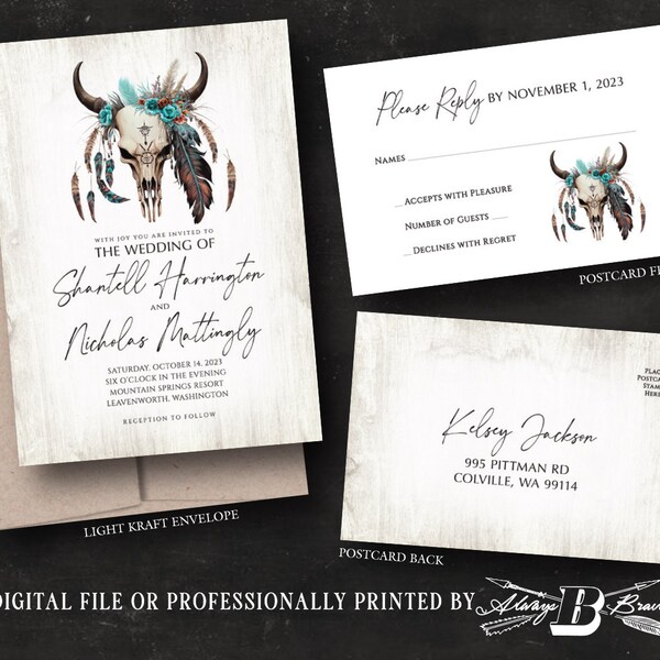 Cow Print Wedding Invitation - Etsy