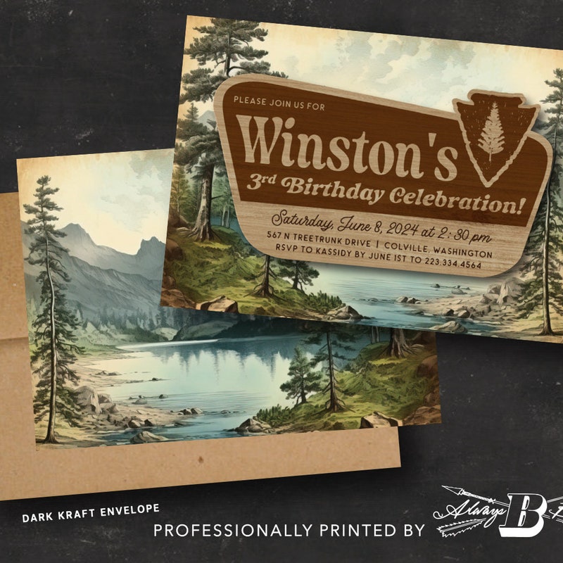 National Park Invite - Etsy