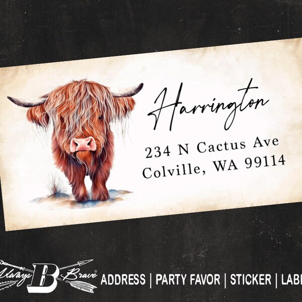 Western Address Stamp - Etsy