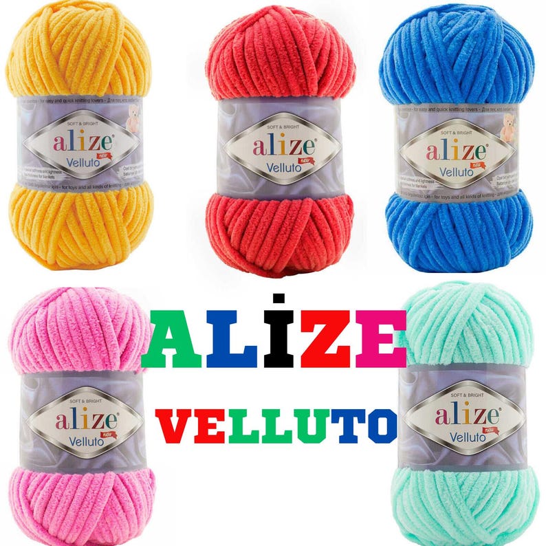 Alize Velluto Chenille,crochet Chenille Yarn,amigurumi Yarn, Baby ...