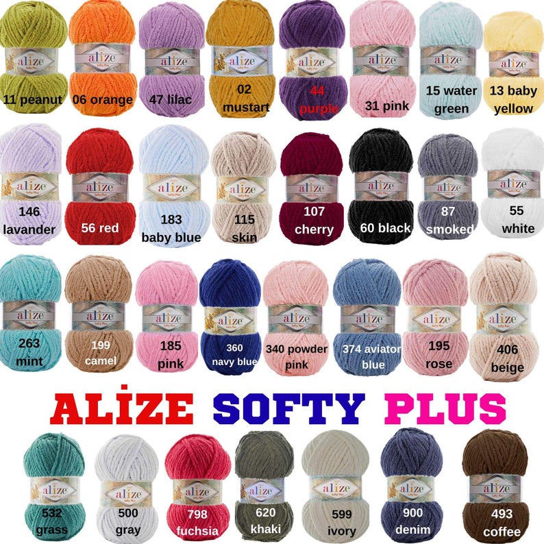 Alize Softy Plus 100g Yarn, Baby Yarn, Children's Yarn, 100% Micro ...